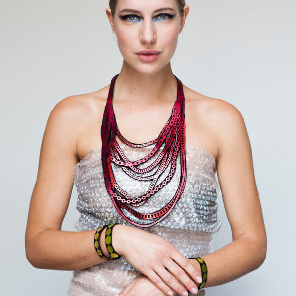 chains on model | Gallery Loupe